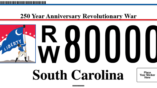 POLL: SC to change standard license plates for 2026 to Revolutionary ...