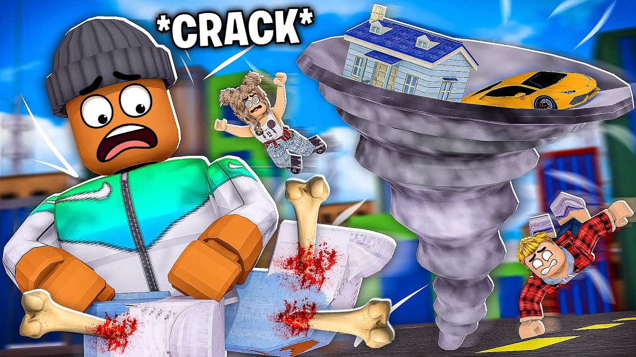 Tornado simulator chaos in Roblox gameplay