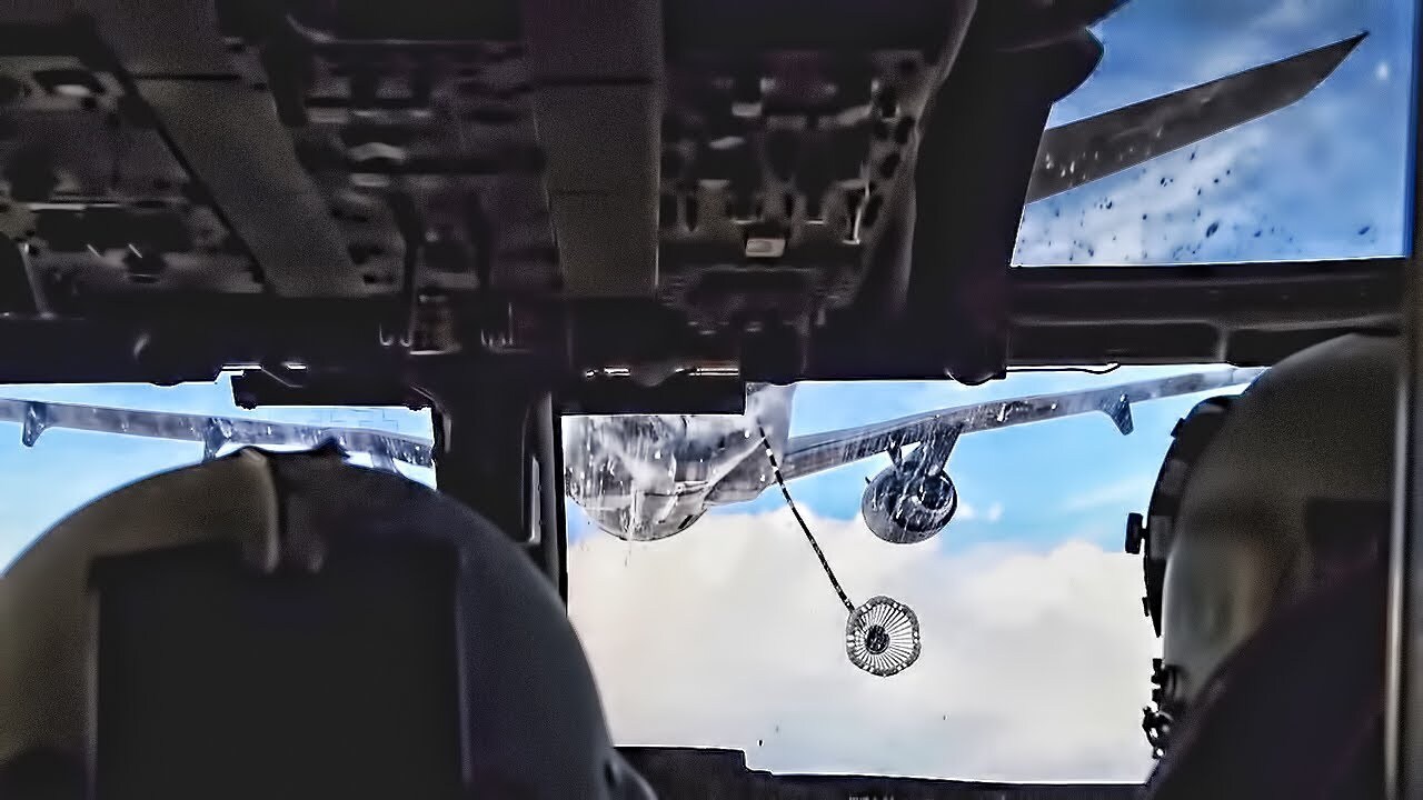 CV-22 Osprey Aerial Refueling With KC-10 • Cockpit View