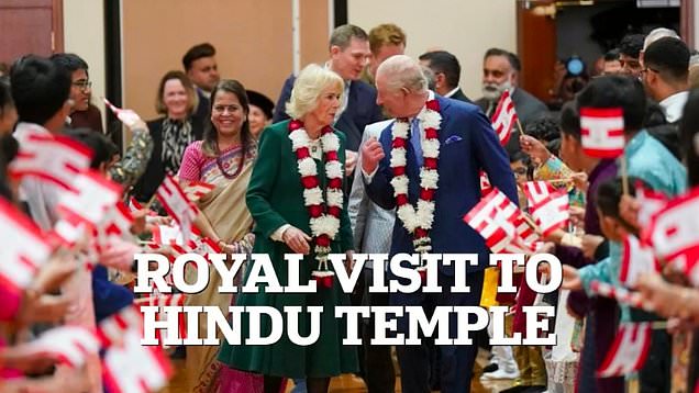 King and Queen visit Hindu temple to celebrate its 30th anniversary