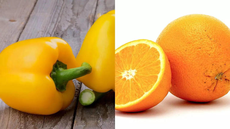 Yellow bell peppers vs oranges: Which has more vitamin C and bigger ...