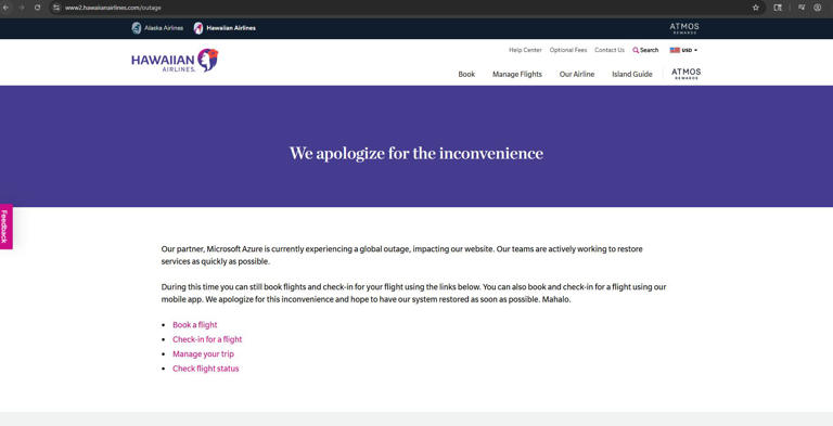 Global outage impacts Alaska Airlines operations