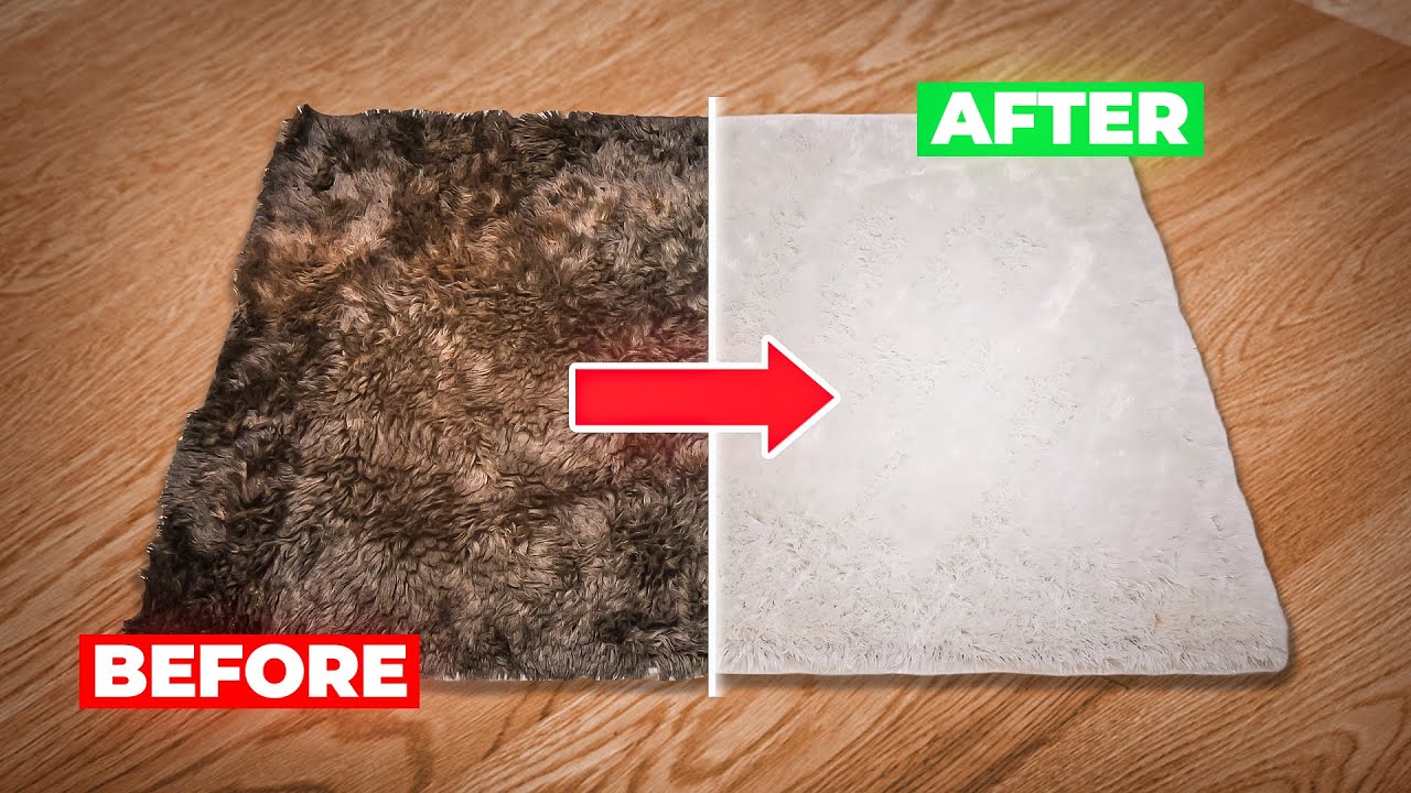 I transformed this filthy rug to spotless!