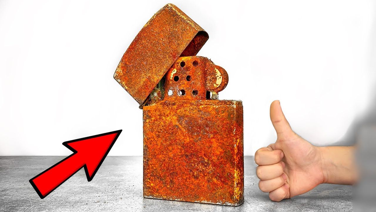 Jumbo lighter restoration - five times the size of a Zippo!