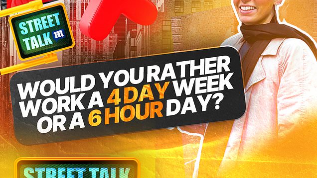 Would you rather a four day work week or a six hour work day?
