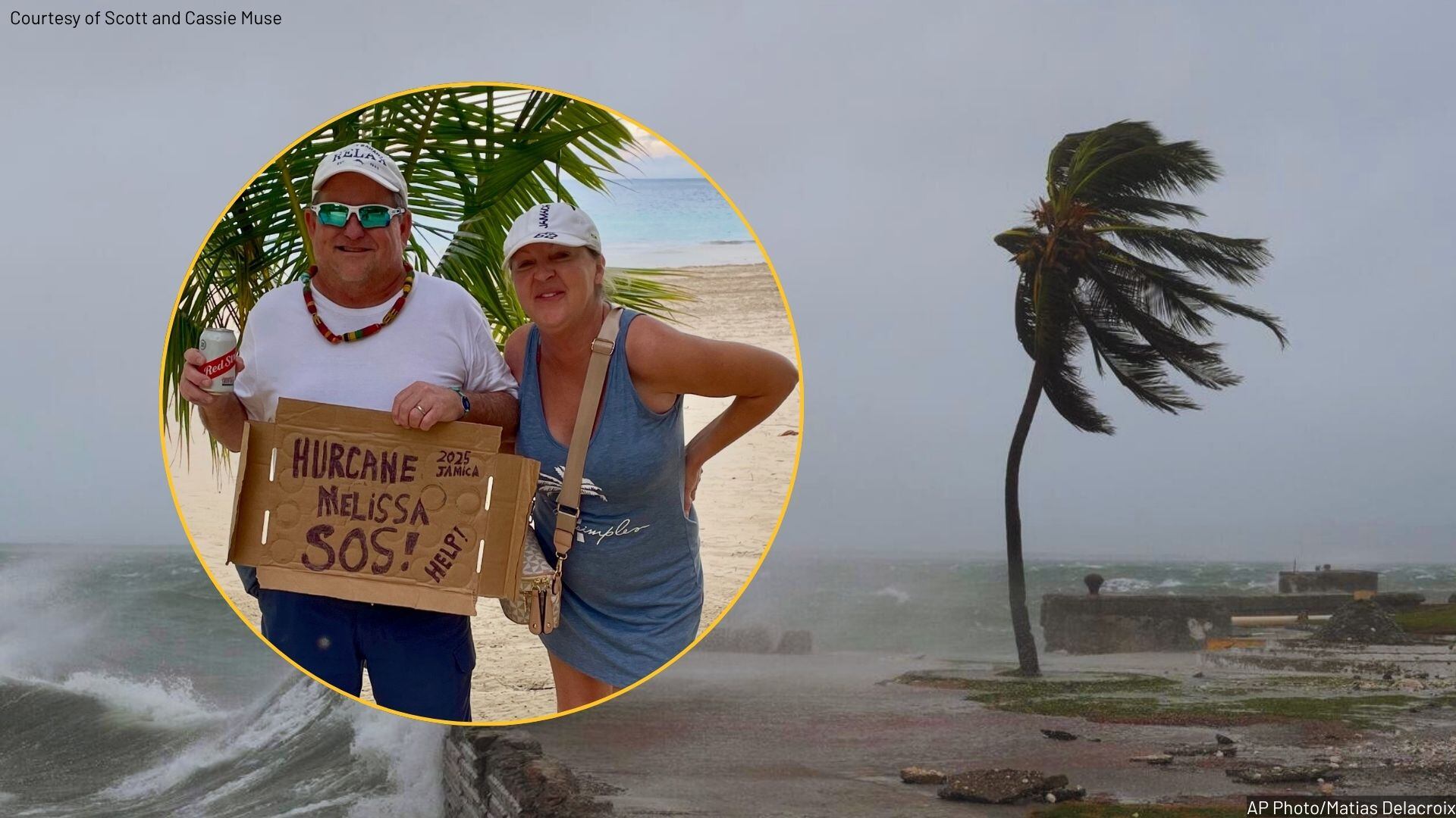 Couple stuck in Jamaica shares story of Hurricane Melissa making landfall