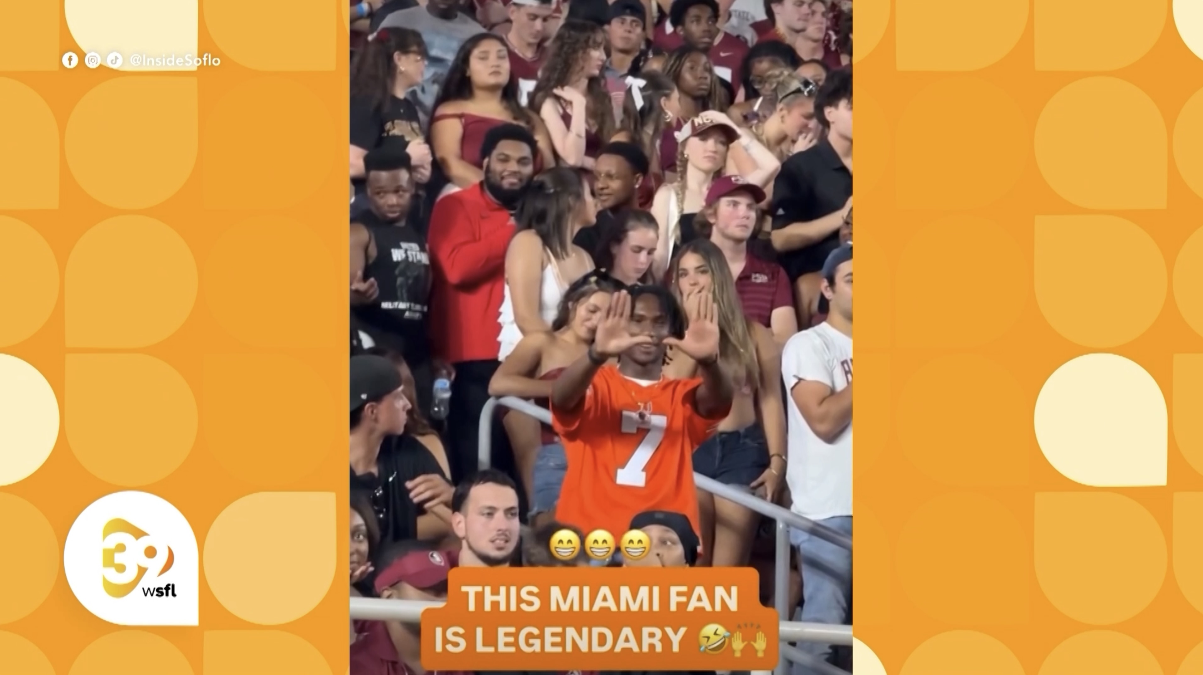 Viral ‘Canes Fan Takes Over FSU Student Section and the Internet