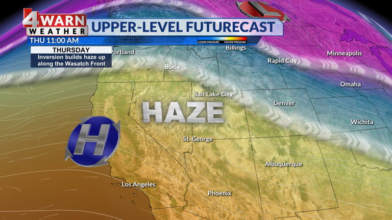 Hazy sunshine with the inversion layer sticking around through Thursday