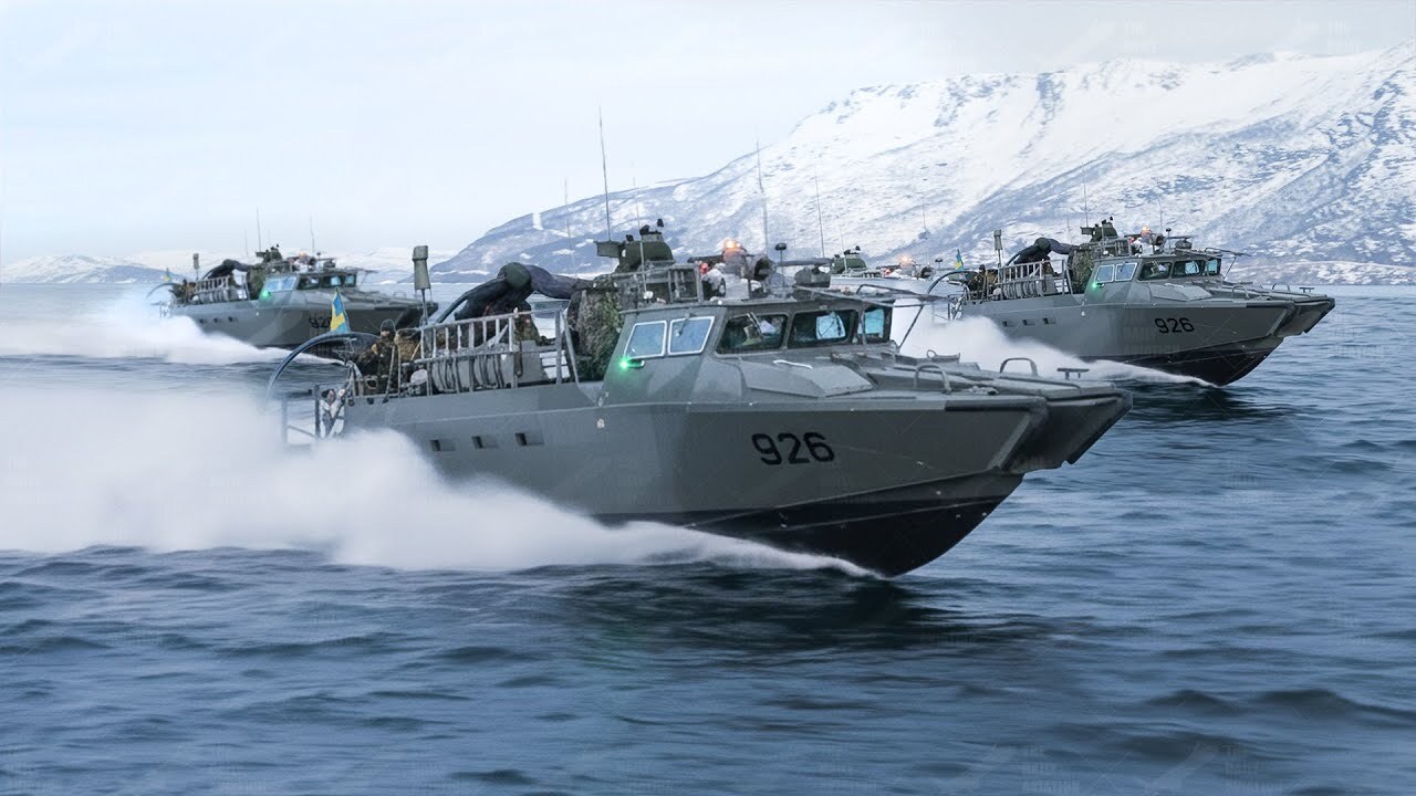 US Marines Riding Swedish Super Advanced Patrol Boats