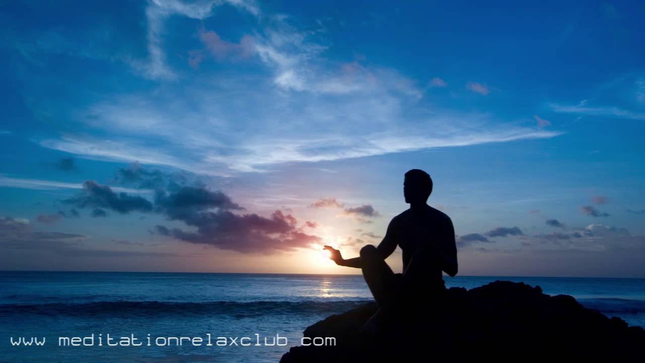 Tranquil sunset meditation: Relaxing ocean music & Tibetan bowl sounds ...