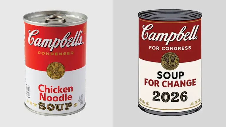 Political campaigns love copying brand logos. Here’s why