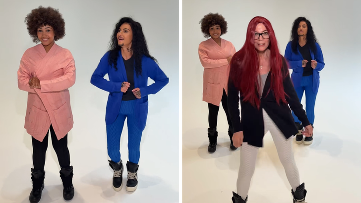 Kim Kardashian, North West and Kris Jenner dress up as Jay Guapo, Pink ...