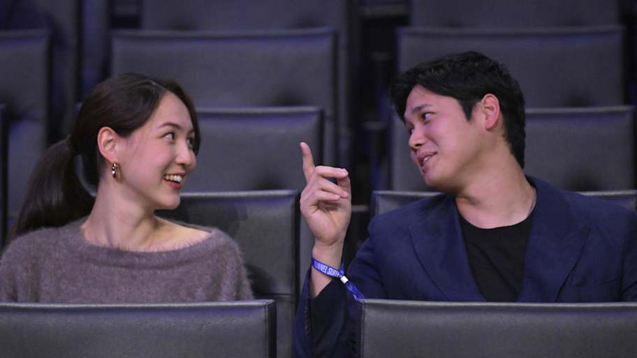 Shohei Ohtani's wife Mamiko has giddy reactions uncovered rooting for ...