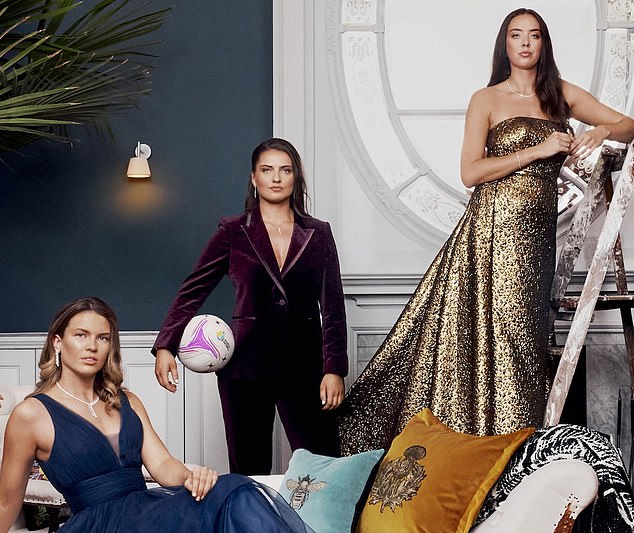 Swapping kit for couture! Netball stars glam up for 'Hollywood moment ...