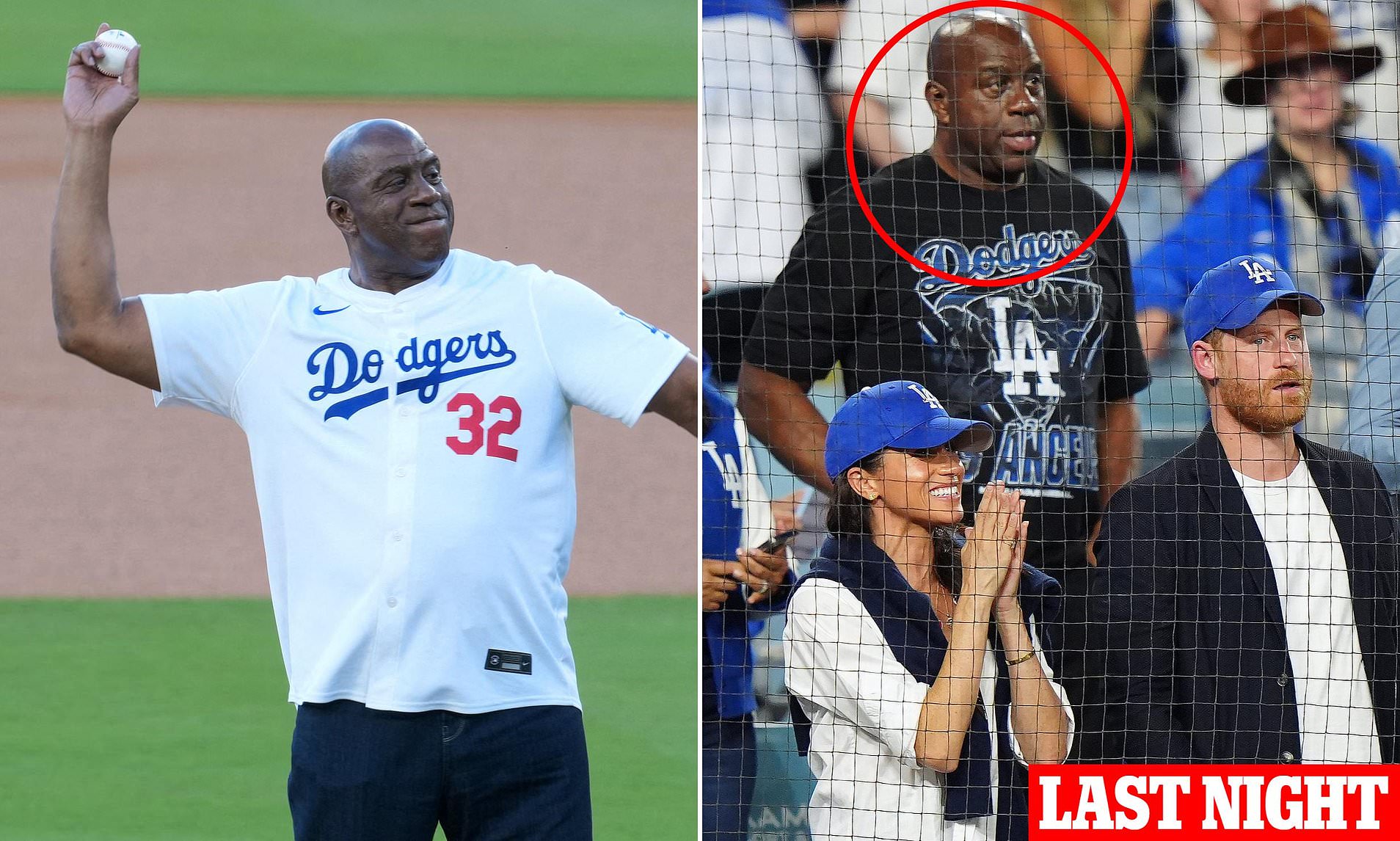 World Series sanity restored as Magic Johnson throws first pitch after ...