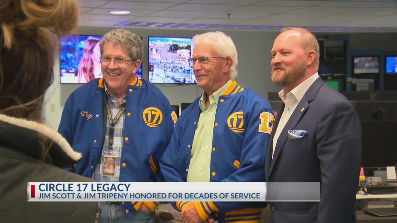 Jim Scott & Jim Tripeny honored for decades of service at KGET 17