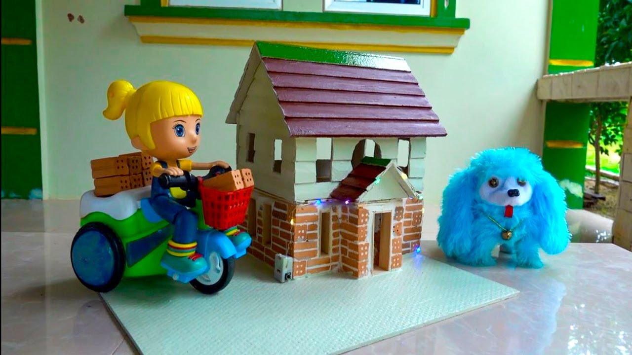 DIY - miniature house build with mini brick and wood