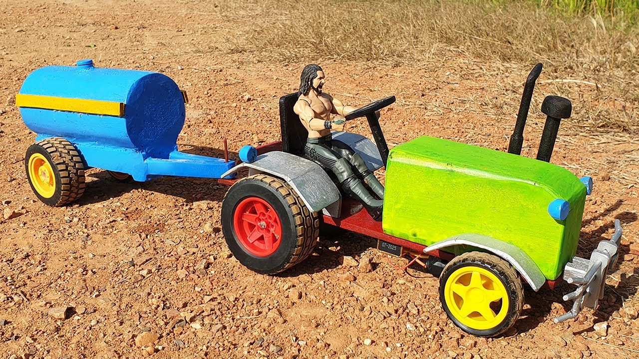 DIY mini projects - how to make mini tractor with DC motor Seoul life