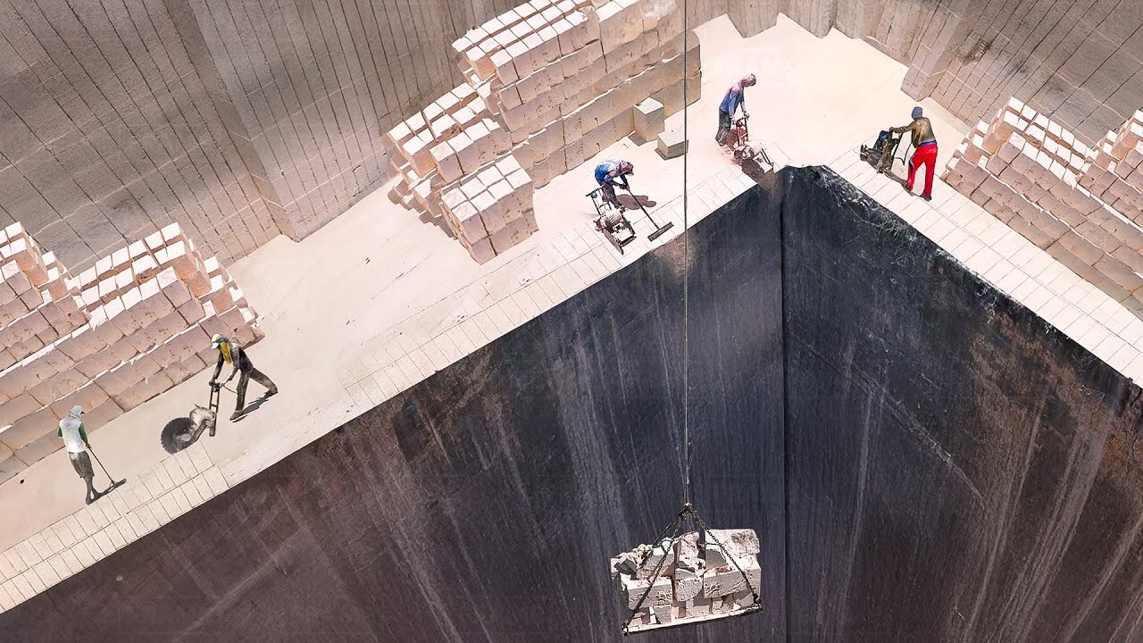 Mining practices in the deepest quarries of Indonesia
