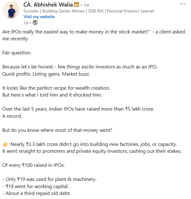 Why India's IPO boom isn't always a sign of growth. Explains expert