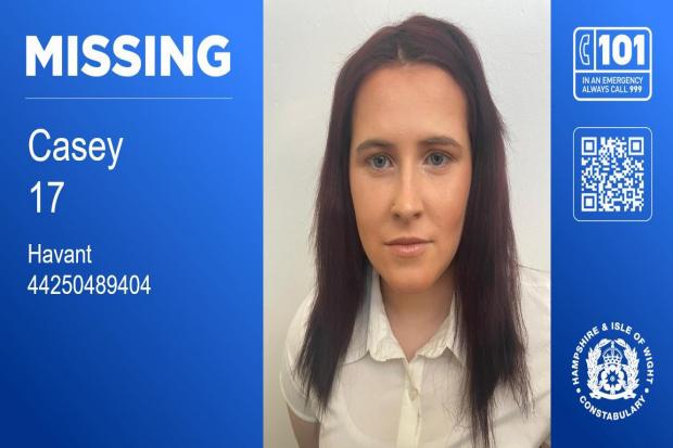 Have you seen 17-year-old Casey who is thought to be missing in Winchester?
