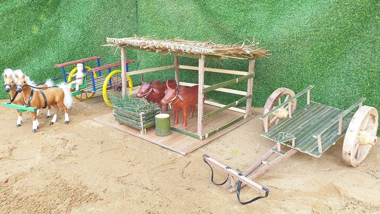 Making Cow House From Bamboo - DIY Woodworking Projects