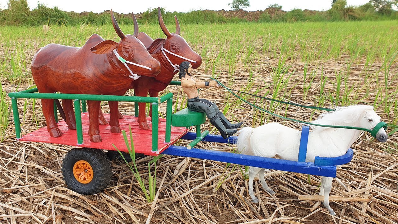 How to make horse cart with wood color - DIY woodworking projects
