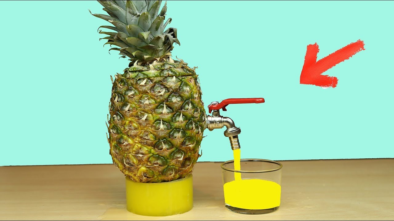 DIY how to make pineapple juice dispenser