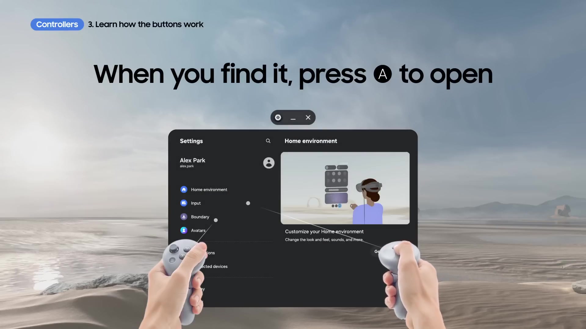 How to use Controllers Galaxy XR Samsung