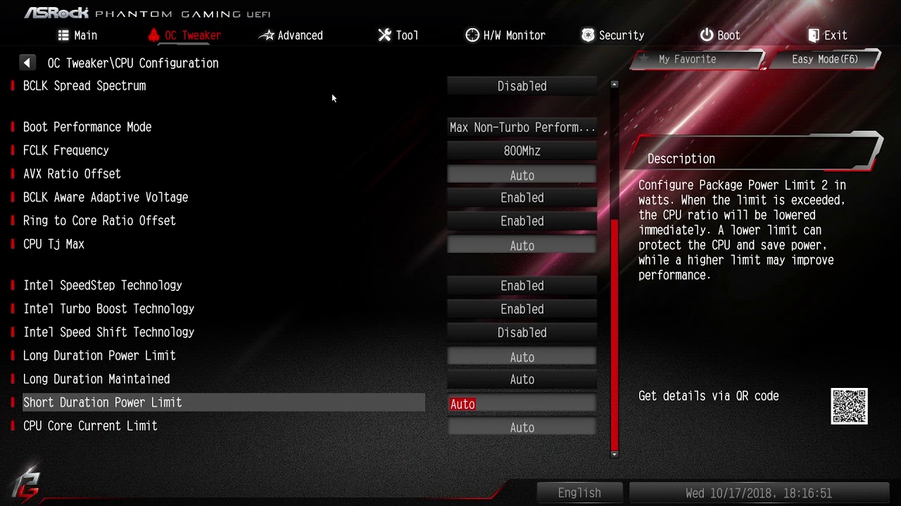 ASRock Z390 Phantom Gaming SLI/ac BIOS overview