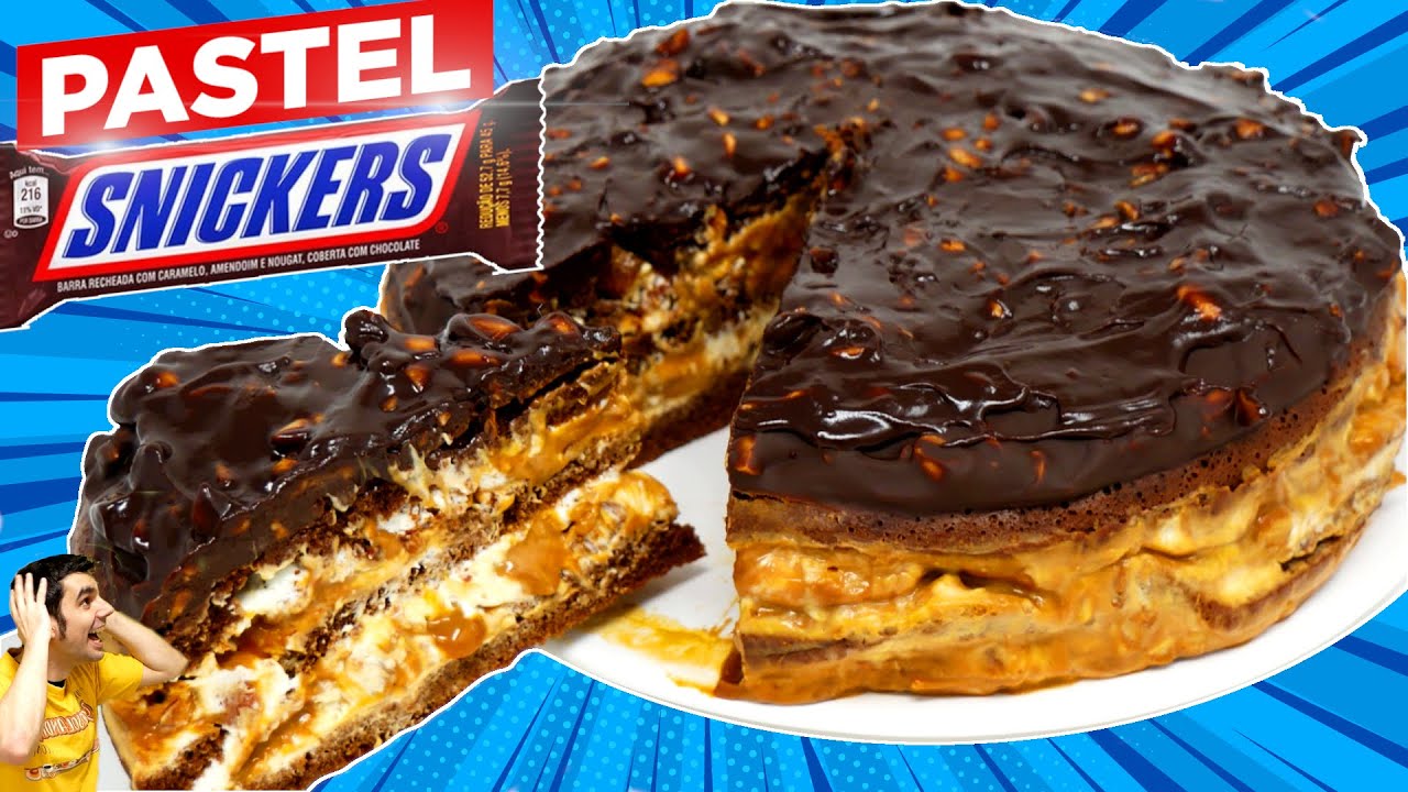 Pastel Tipo Snickers – Suave y Delicioso