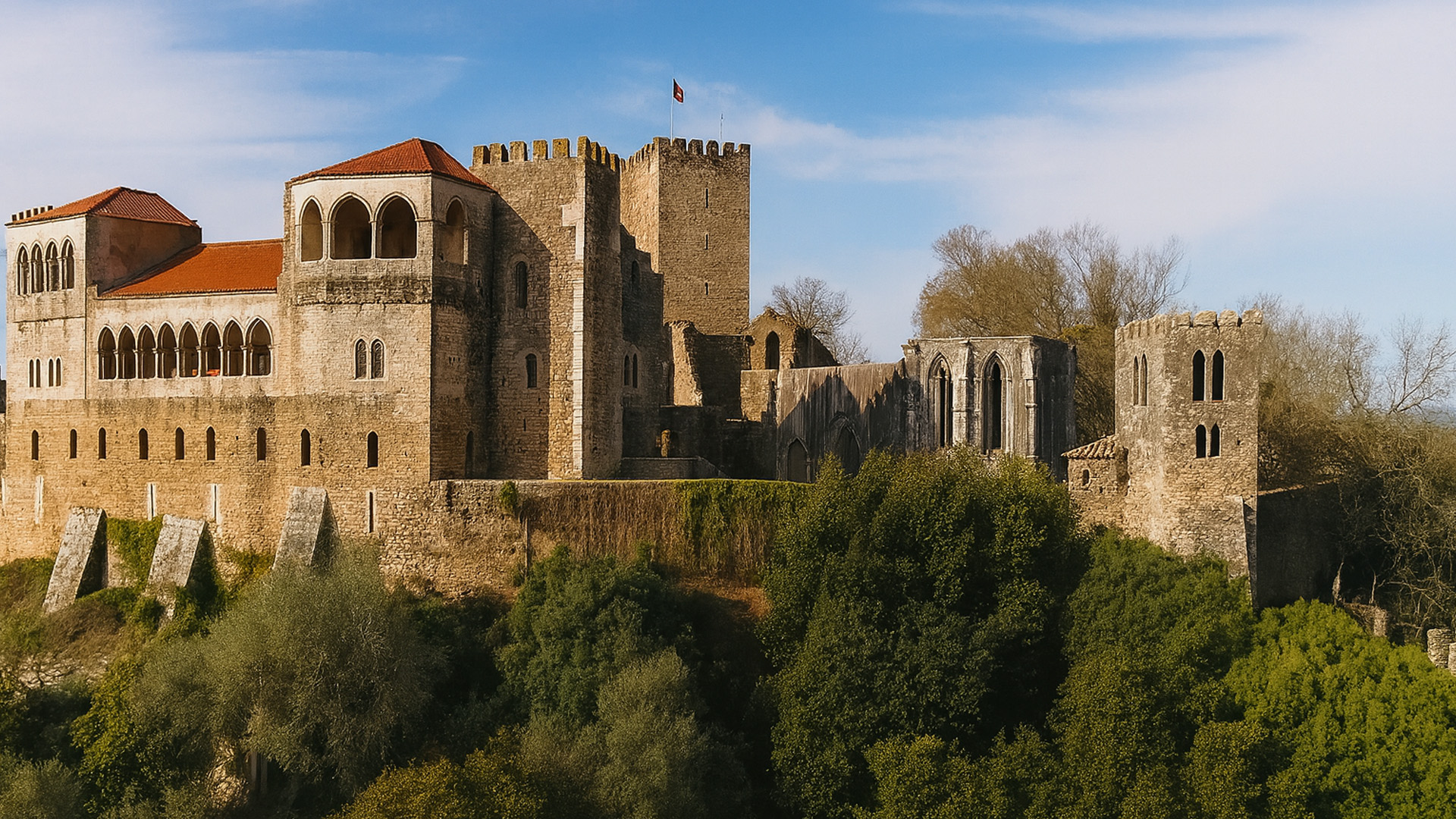 Den gamle fæstning, der vogter over Portugal