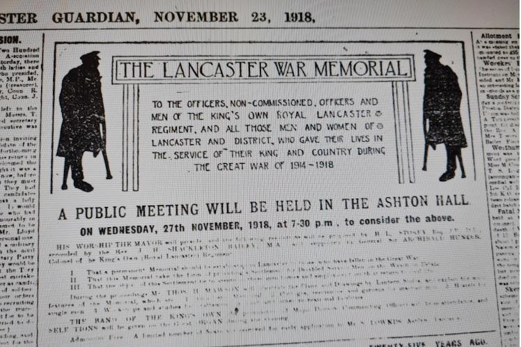 Looking back at Lancaster war memorials in run-up to Remembrance Sunday