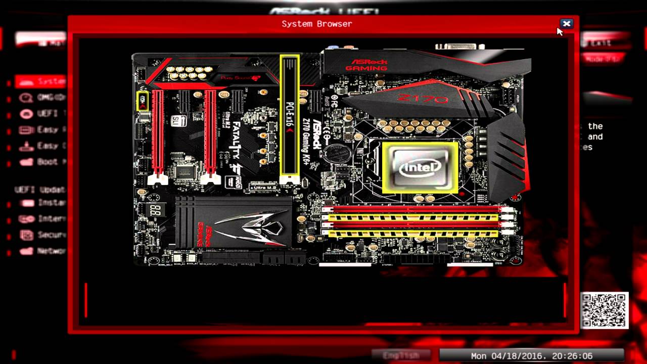 ASRock Fatal1ty Z170 Gaming K6+ BIOS overview