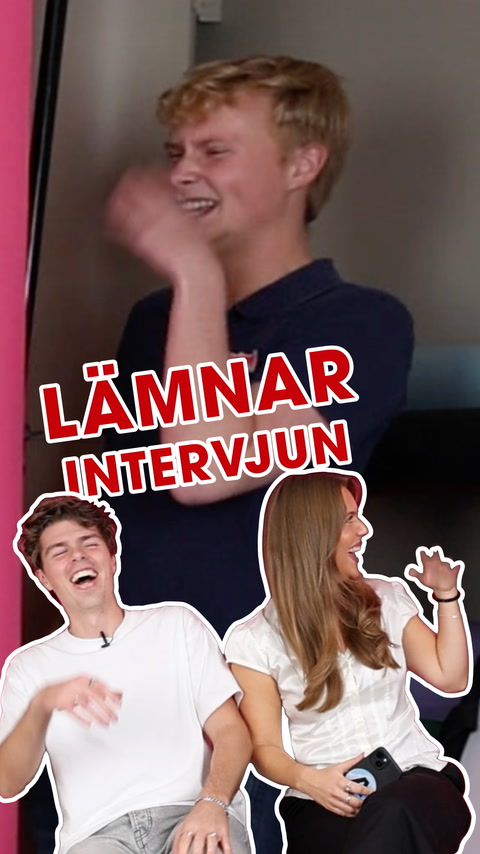 SKRATTATTACK! Simon Abramsson lämnar intervjun efter pinsamma ...