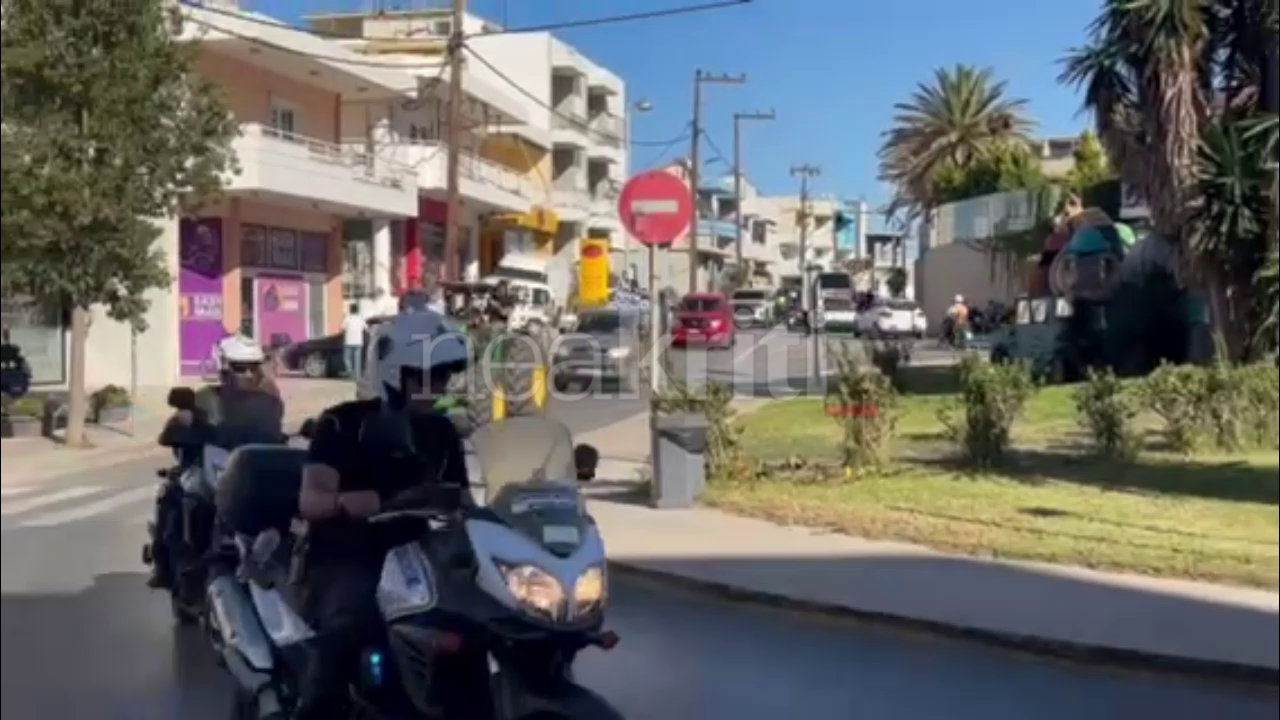 Πορεία κτηνοτρόφων μέσα στην πόλη του Ρεθύμνου