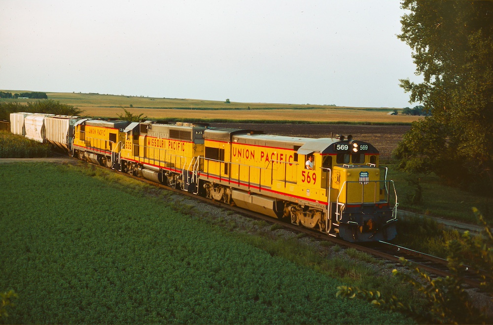 Sunset for a Union Pacific branch line train
