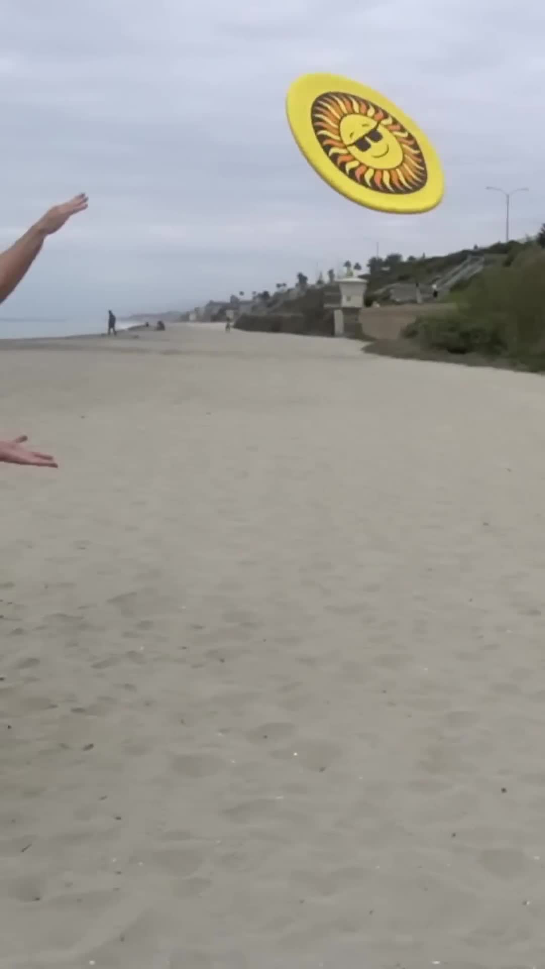 Blind guy catches frisbee while surfing! #shorts