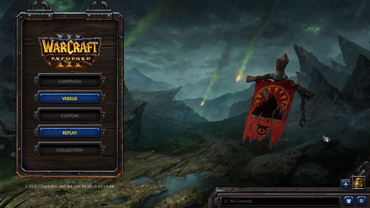 A very early look at the Warcraft 3: Reforged beta menus