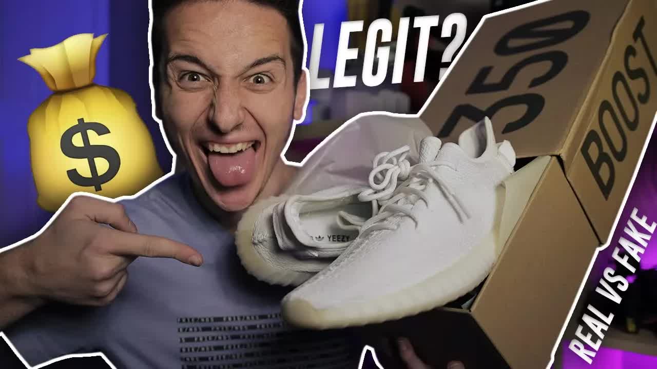 BEST FAKE VS REAL 350 BOOST V2 CREAM YEEZYS! How Comfortable Are The ...