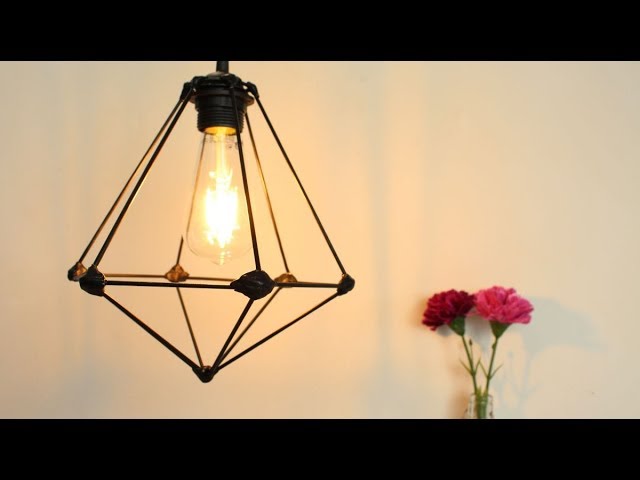 DIY wooden sticks pendant lamp