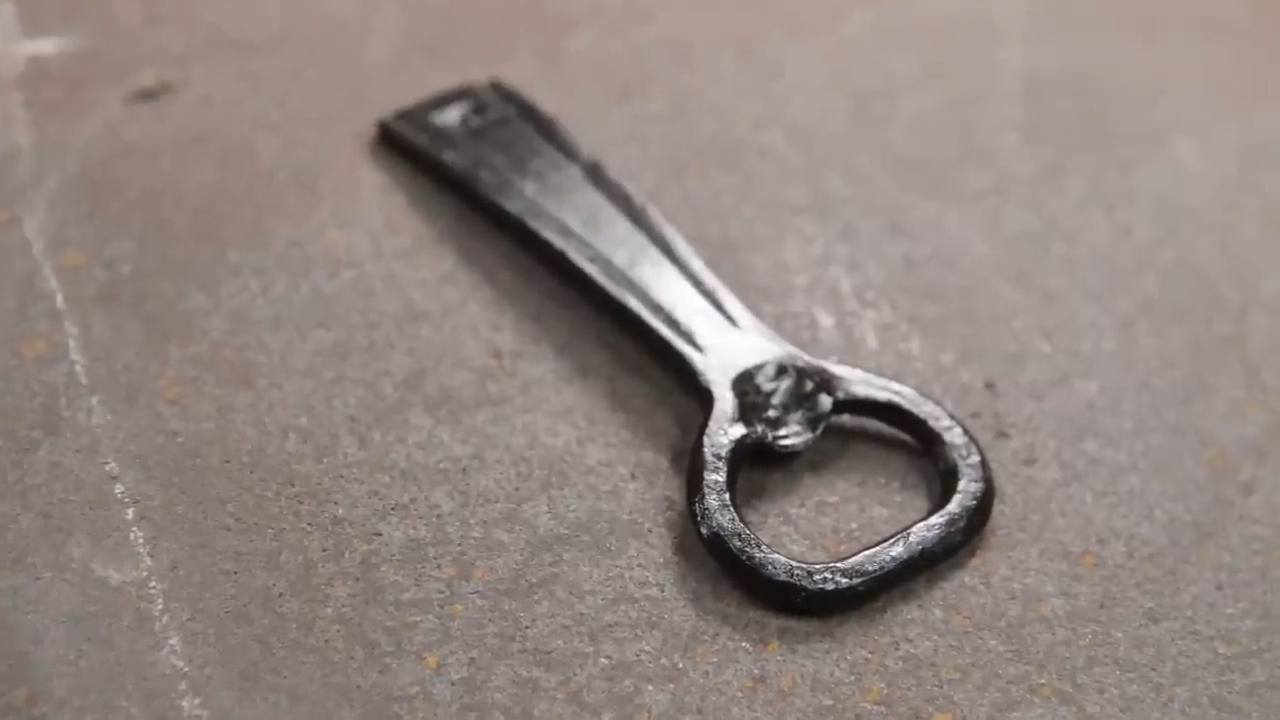 How I forged a simple bottle opener from raw steel