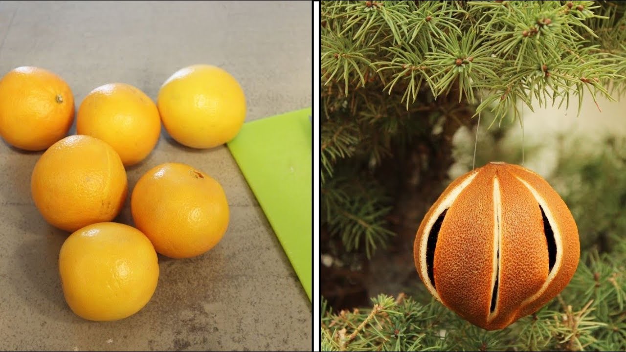 How to dry whole oranges for Christmas tree ornaments