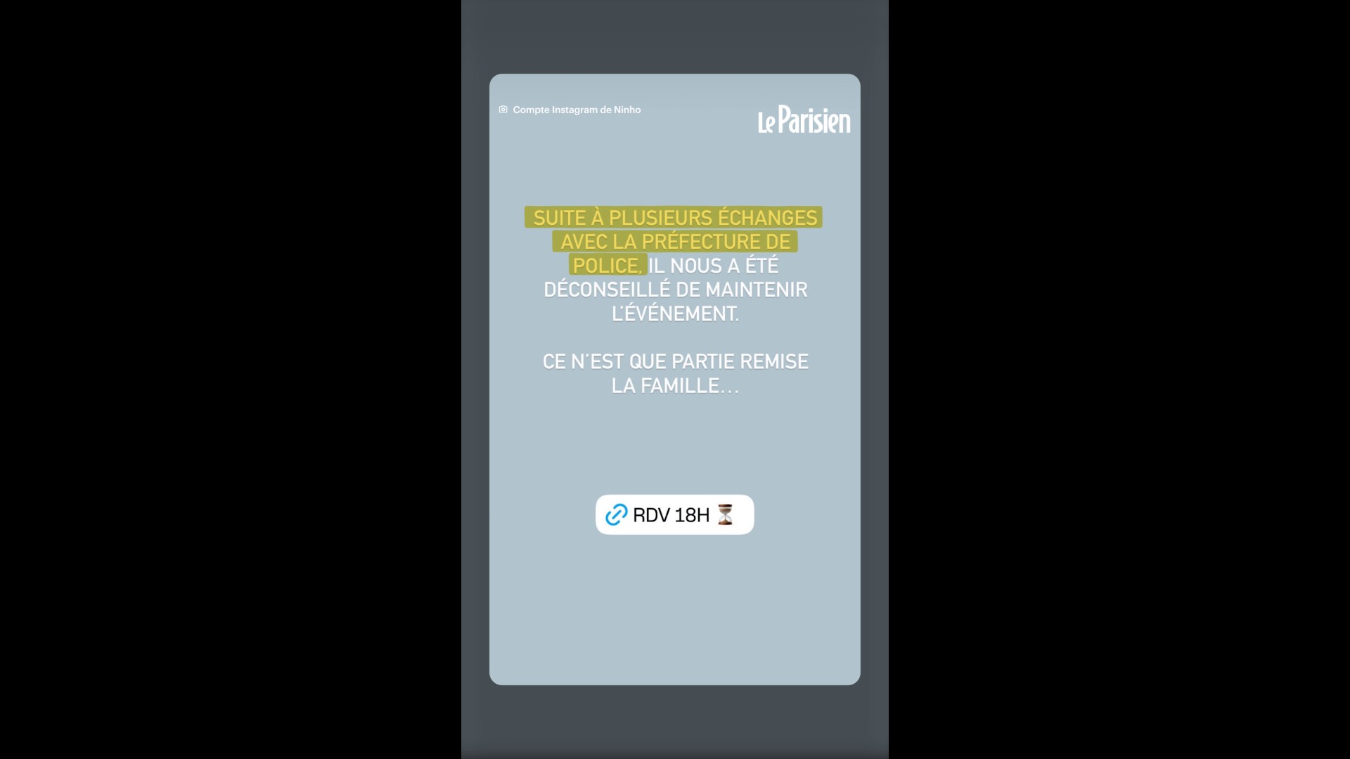 La Police convainc Ninho d'annuler son concert