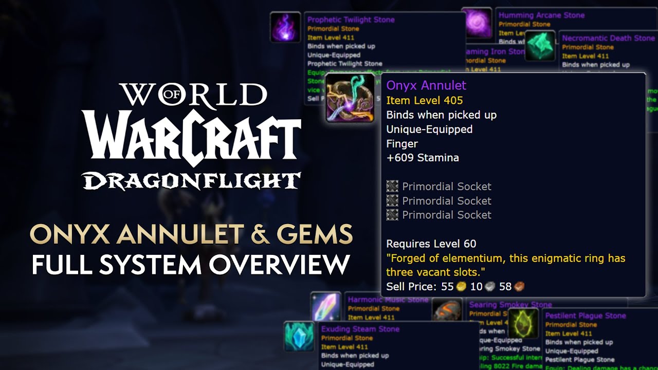 How to obtain/upgrade the Onyx Annulet & Primordial Gems! Free item ...