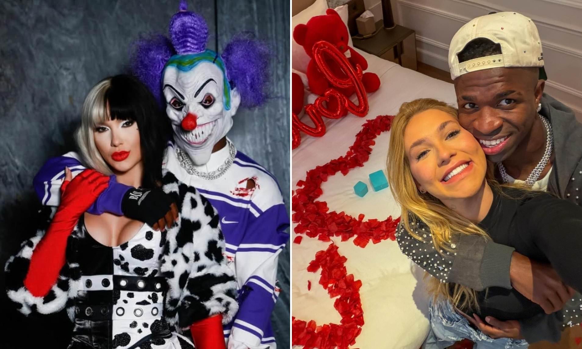 Spooky season! Vinicius Jr and influencer girlfriend pose for loved up ...