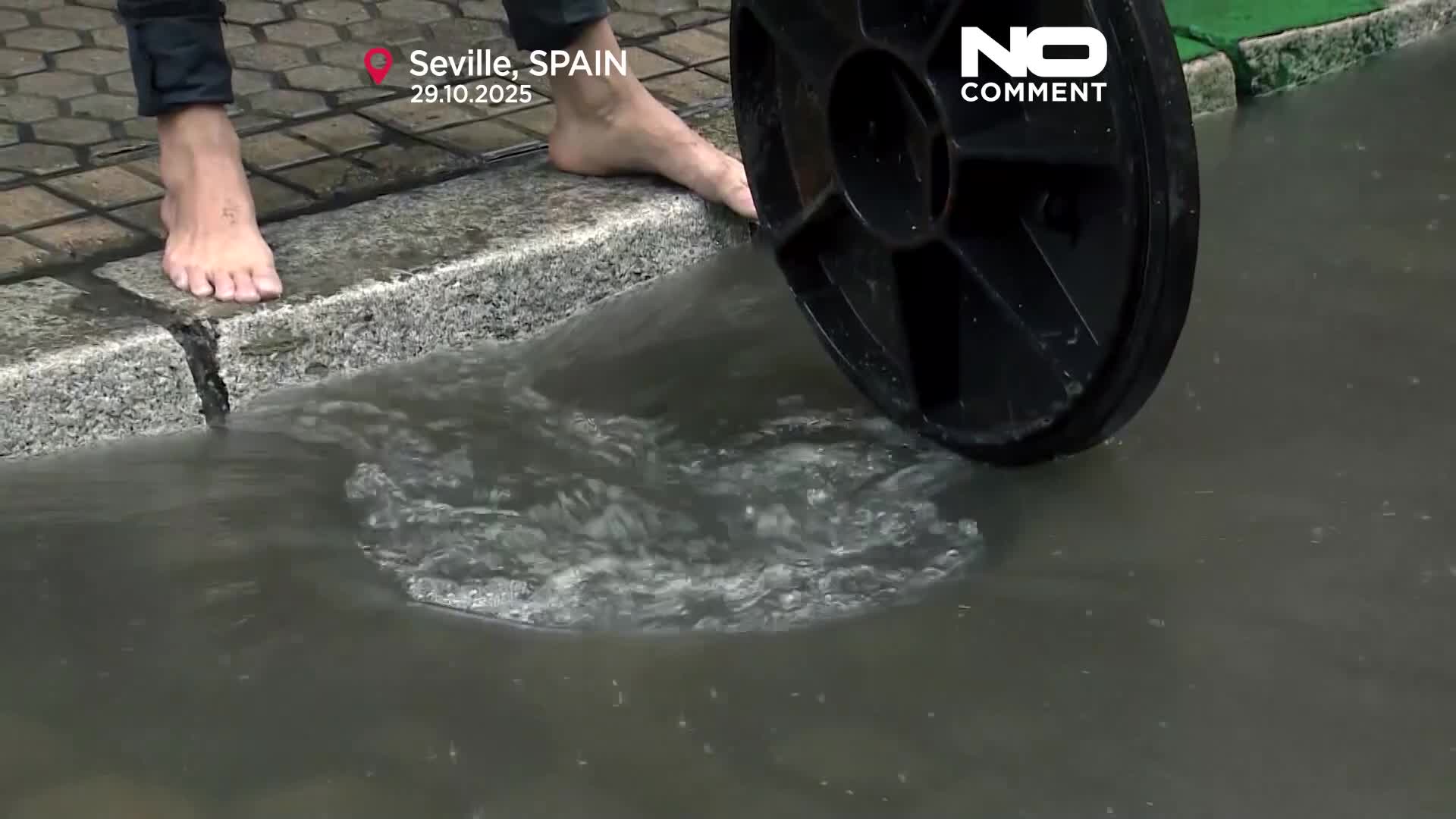 One injured, train services suspended as heavy rains lash Andalusia