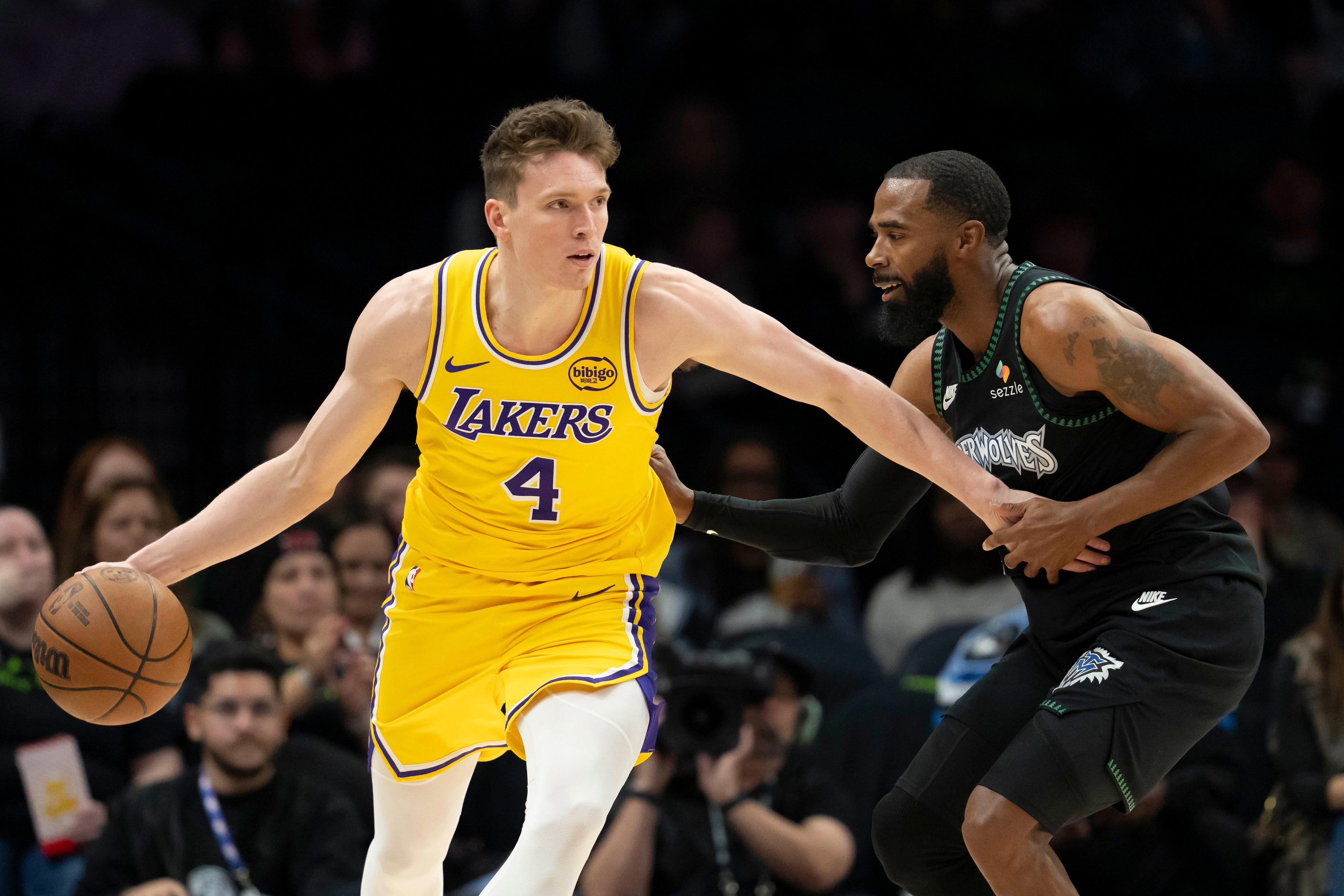 Dalton Knecht plays 36 minutes for Lakers in win at Minnesota