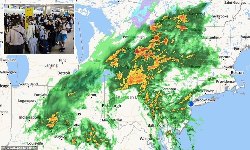 Flight disruptions across the Northeast due to severe weather