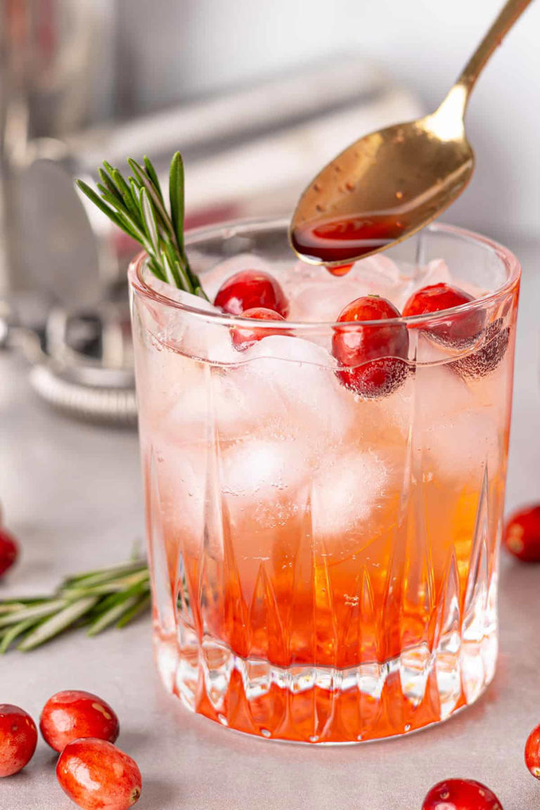 Cranberry simple syrup